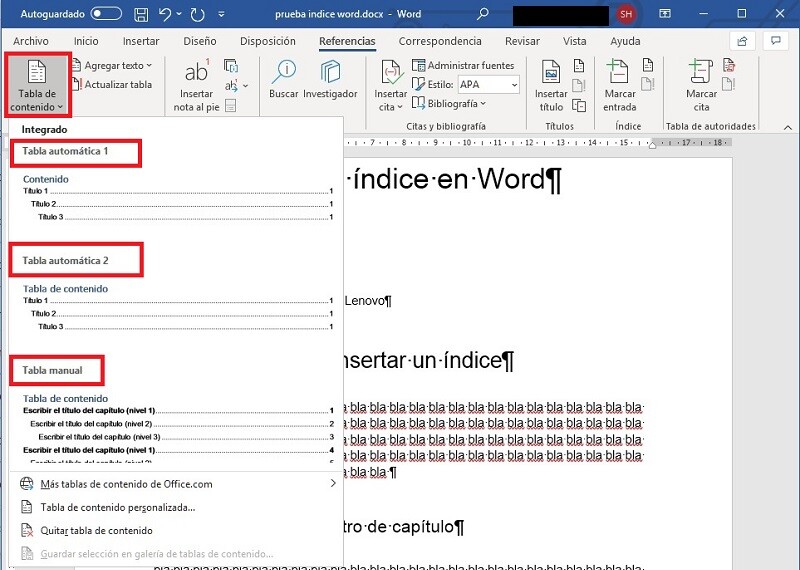 Cómo insertar un índice en un documento para aumentar la legibilidad