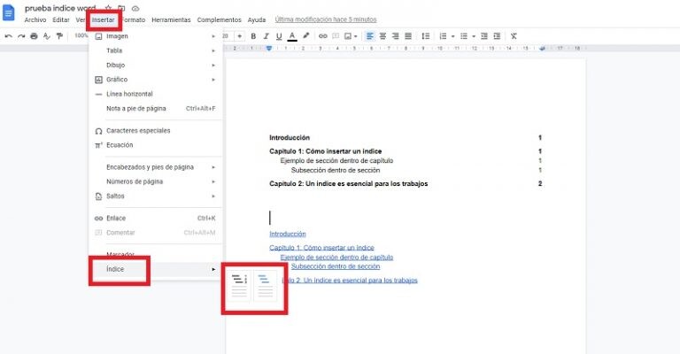 Cómo insertar un índice en un documento para aumentar la legibilidad