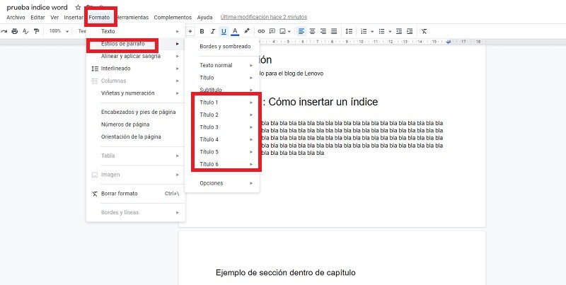 Cómo insertar un índice en un documento para aumentar la legibilidad