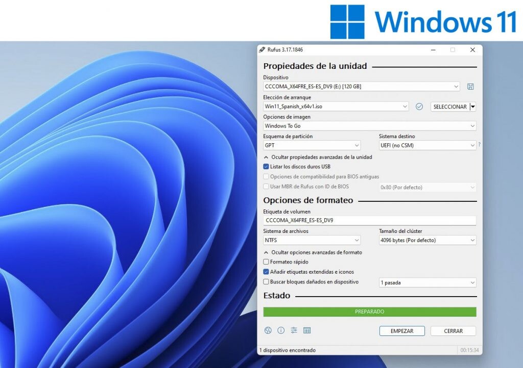 Cómo instalar Windows 11 en un USB