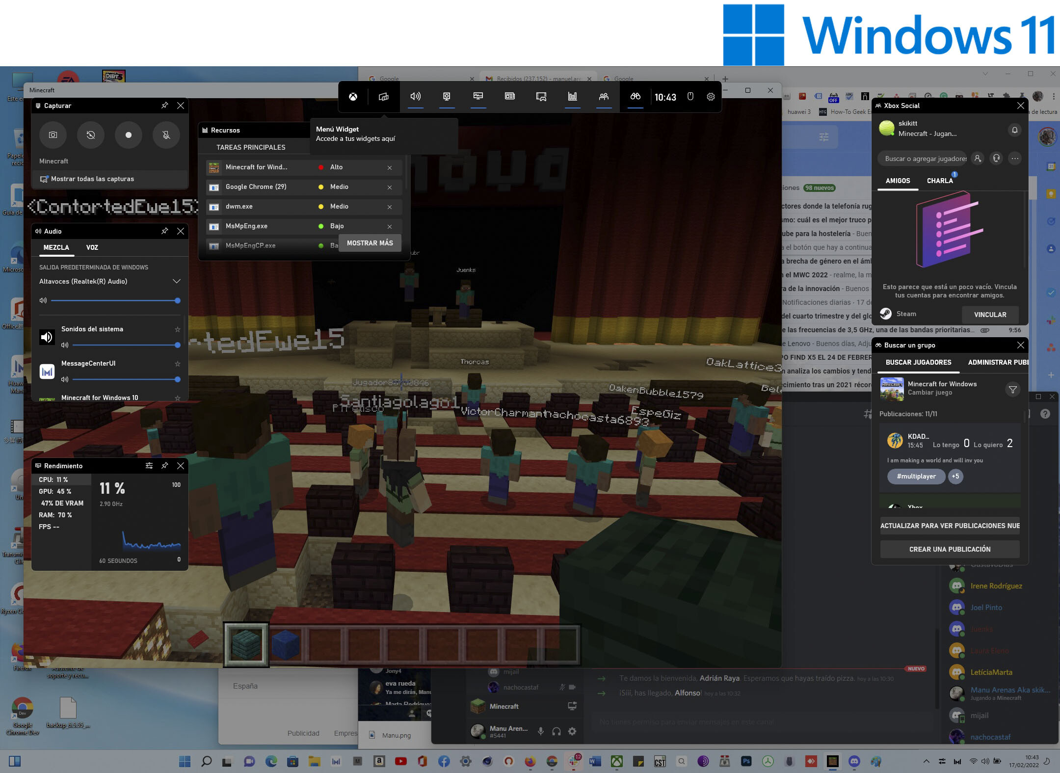 Cómo se integra Xbox en Windows 11