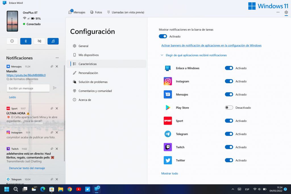 Enlace Móvil: guía de uso para conectar teléfono y PC