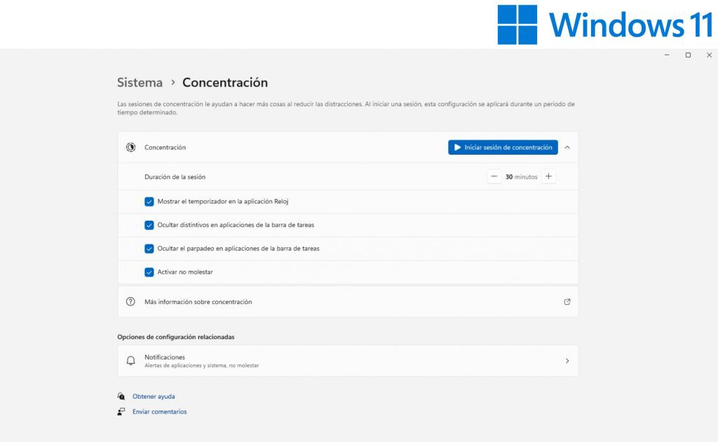 Qué es el 'Asistente de concentración' en Windows 11