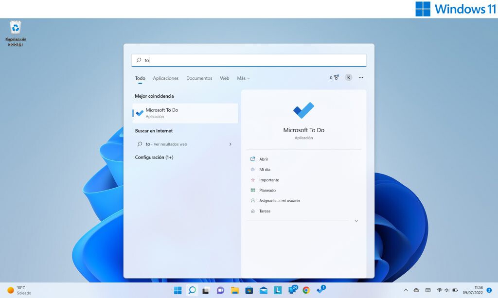 Crea recordatorios de tareas con Microsoft To Do en Windows 11