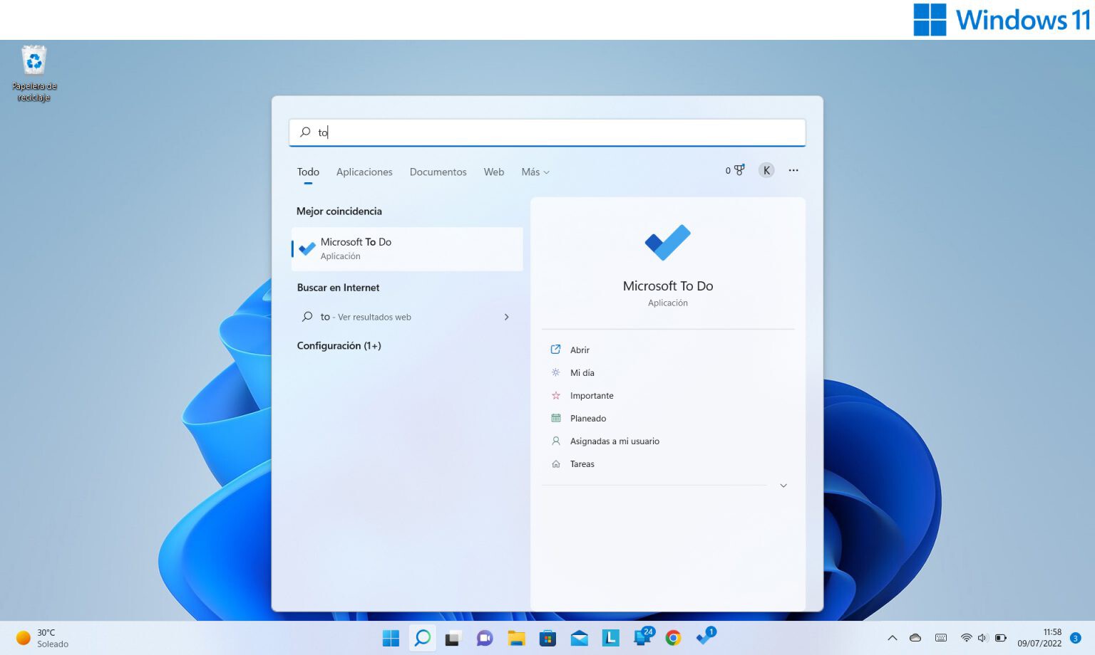 Crea recordatorios de tareas con Microsoft To Do en Windows 11