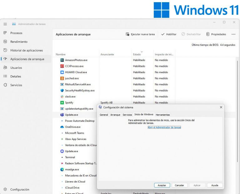Usa MSConfig en Windows 11 y optimiza el rendimiento de tu PC
