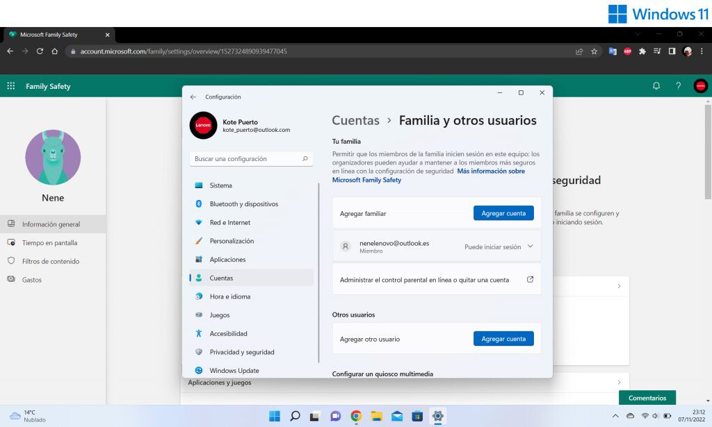 Cómo crear y configurar el control parental en Windows 11