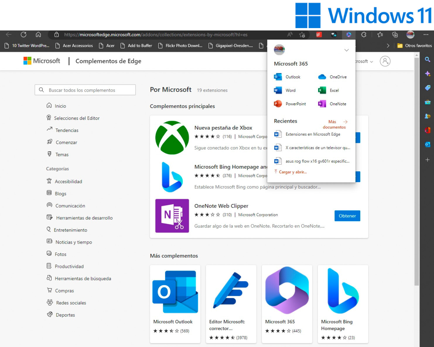 Las mejores extensiones para Microsoft Edge en Windows 11